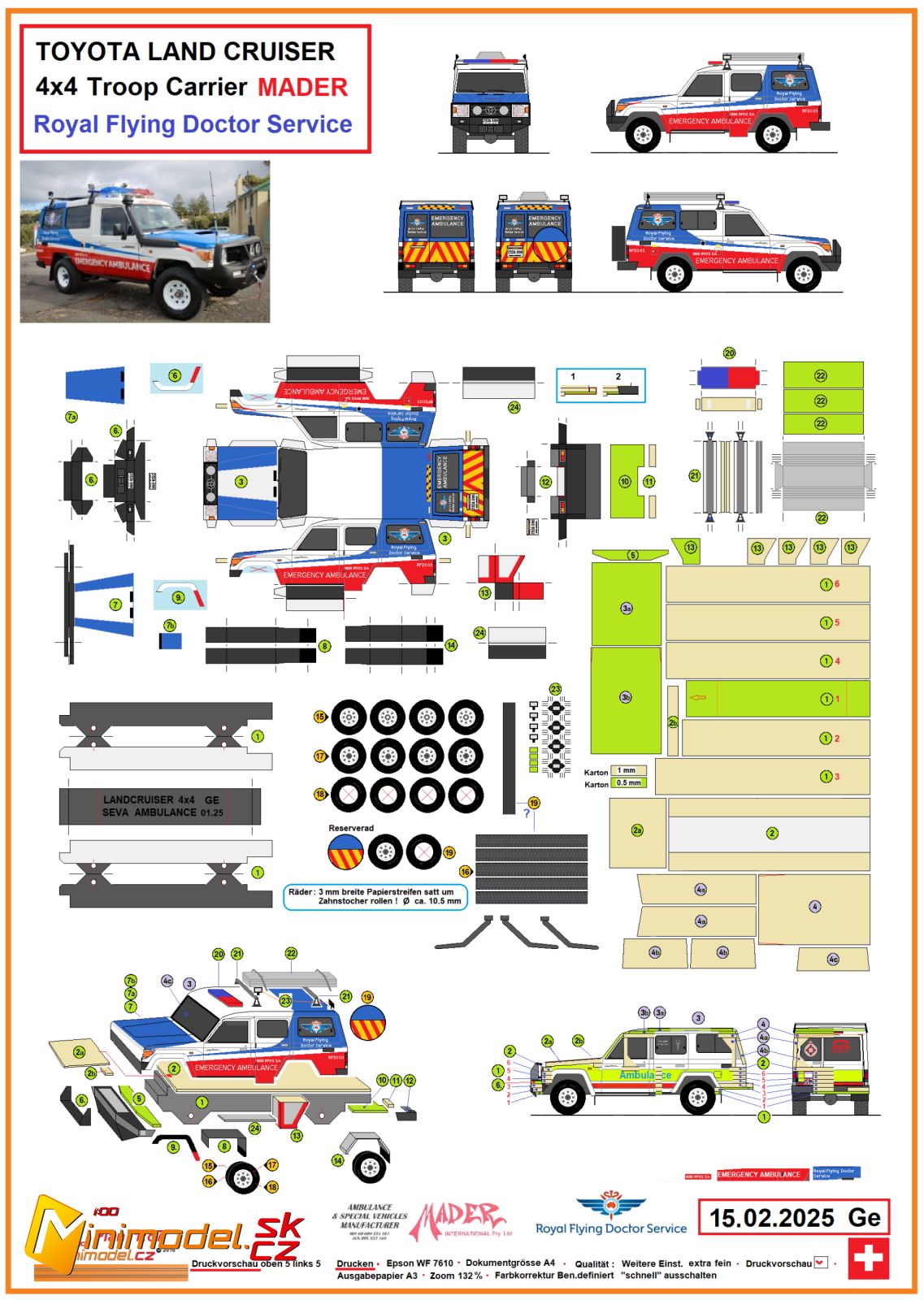 TOYOTA LANDC. 4x4 TC AMBULANCE 3 RFDS - Minimodel Web
