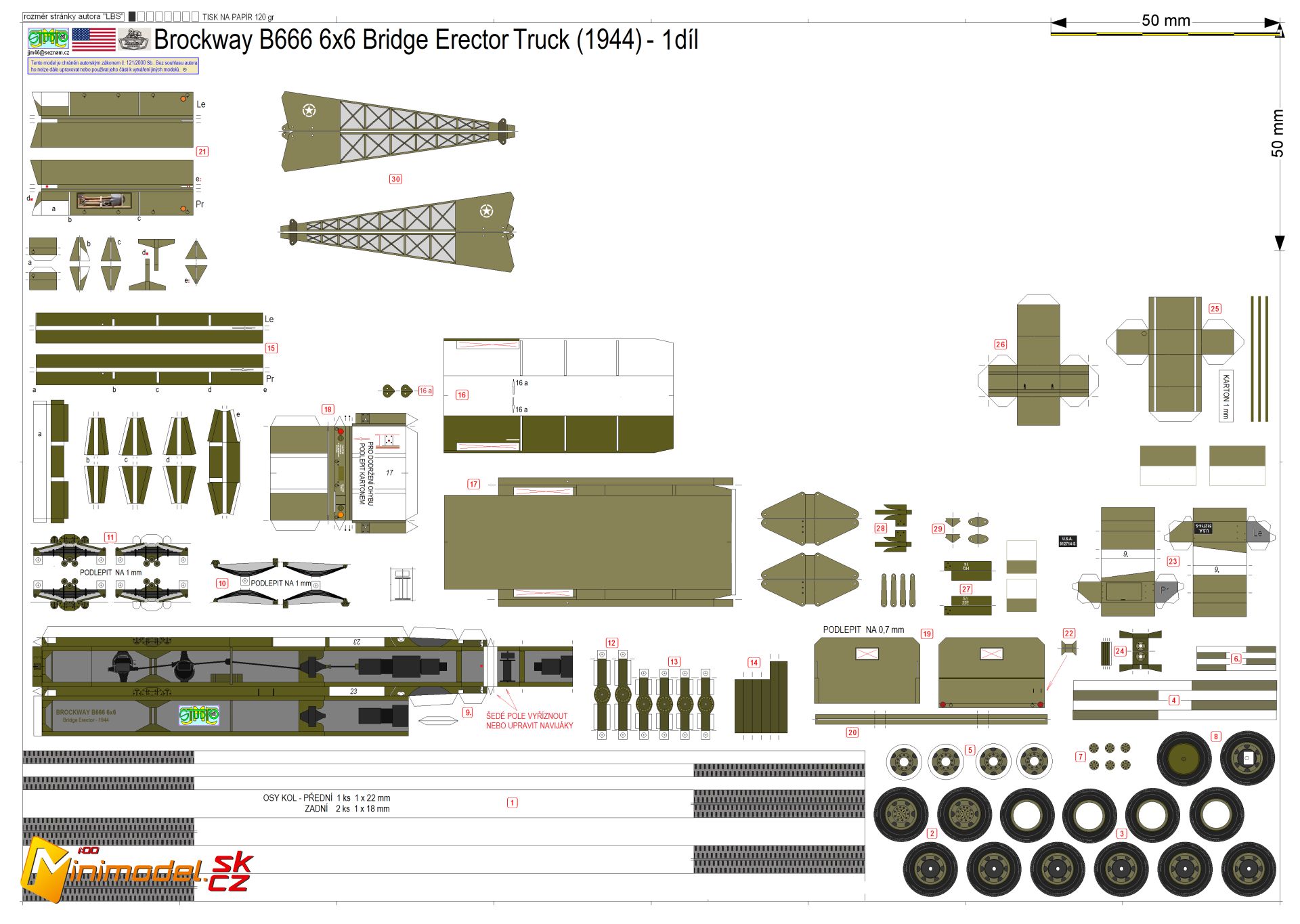 JJM U25 BROCKWEY B666 6x6 BRIDGE ERECTOR TRUCK 1944 - Minimodel Web